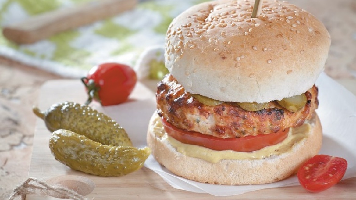 Burger γαλοπούλας