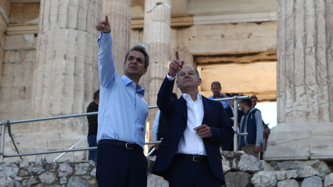 Bild για επίσκεψη Σολτς στην Αθήνα: Πολύ καλό το κλίμα με τον Μητσοτάκη ...