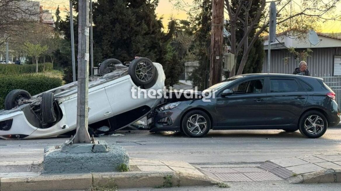 Τροχαίο στην Θεσσαλονίκη: Αυτοκίνητο προσέκρουσε σε σταματημένο όχημα ...