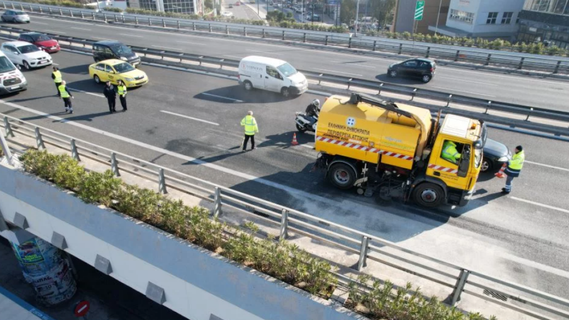 Λεωφόρος Κηφισού: Άσκηση ετοιμότητας από Περιφέρεια Αττικής και Τροχαία