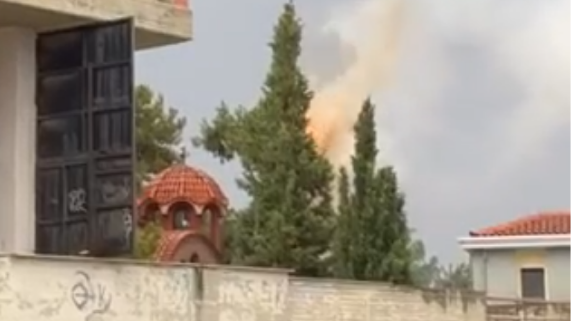 Φωτιά από κεραυνό σε δέντρο στην περιοχή του πάρκου Αγίου Δημητρίου ...