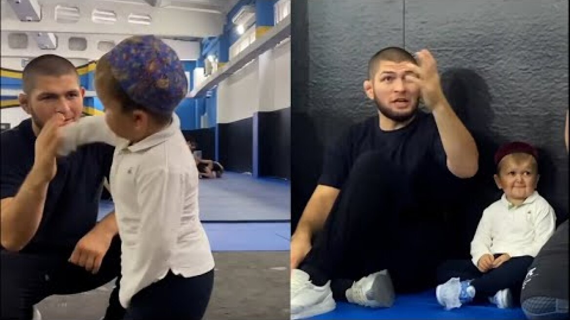 WebTV - Khabib Nurmagomedov meets Hasbulla in gym