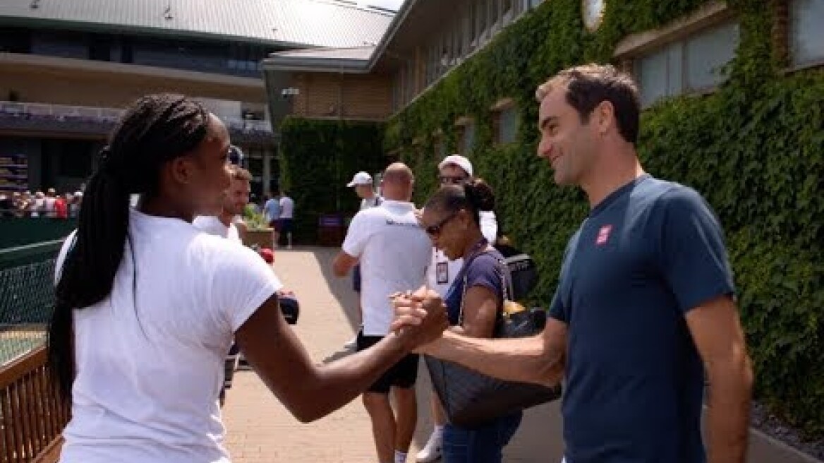 WebTV - Coco Gauff meets Roger Federer | 2019 Wimbledon
