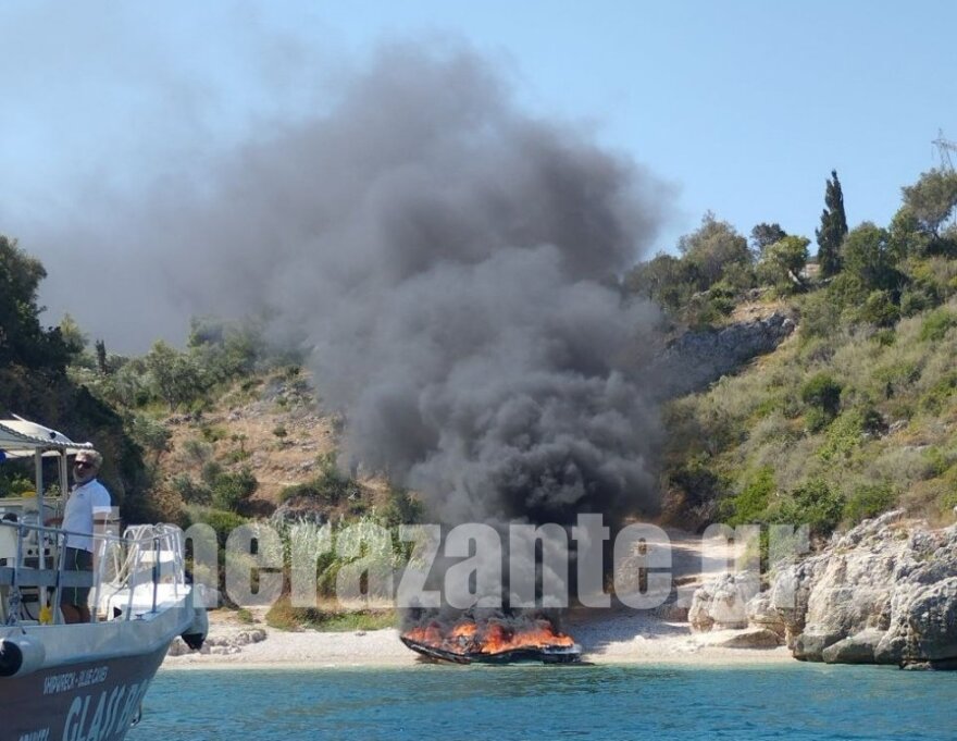 Ζάκυνθος: Βυθίστηκε φλεγόμενο σκάφος με 5 επιβαίνοντες - Τους παρέλαβε ...