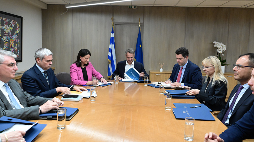 Στο υπουργείο Εργασίας ο Κυριάκος Μητσοτάκης - Δείτε φωτογραφίες