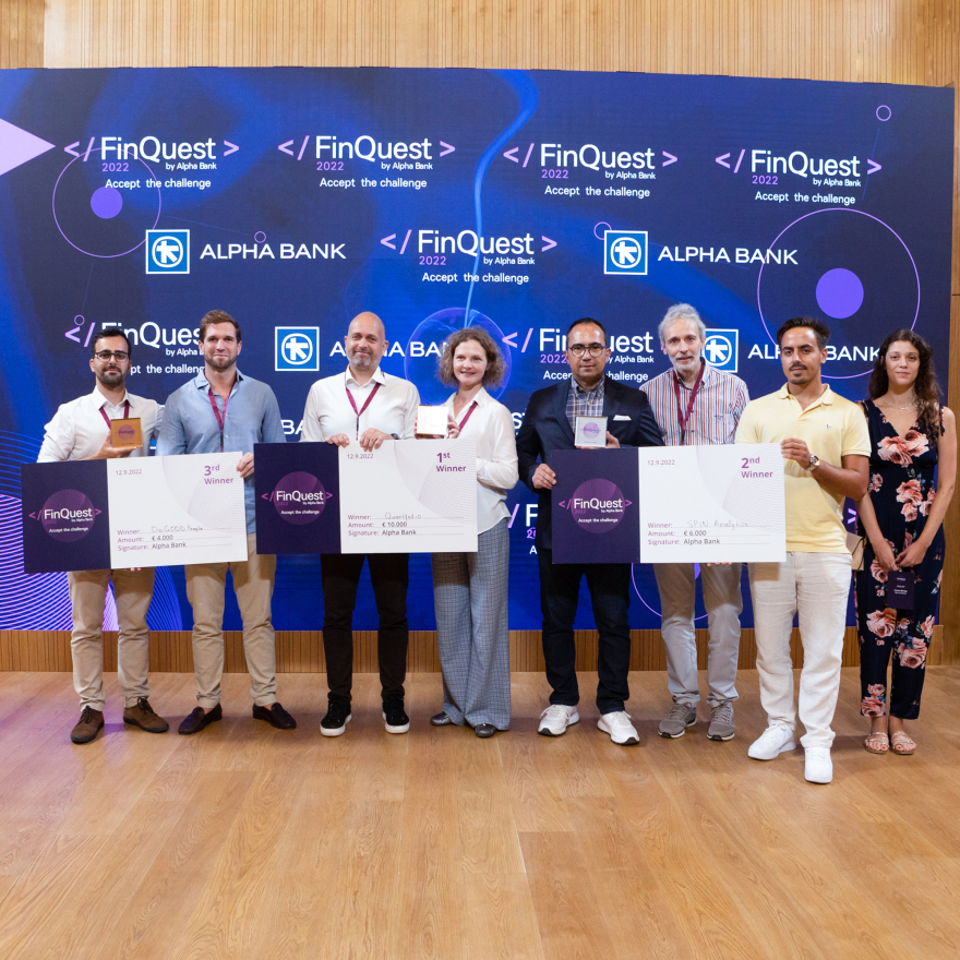 Τρεις οι νικήτριες start-ups του φετινού διαγωνισμού FinQuest by Alpha Bank 2022